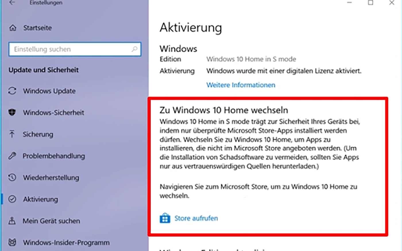 Windows 10 S in Windows 10 umwandeln: So geht's - CHIP