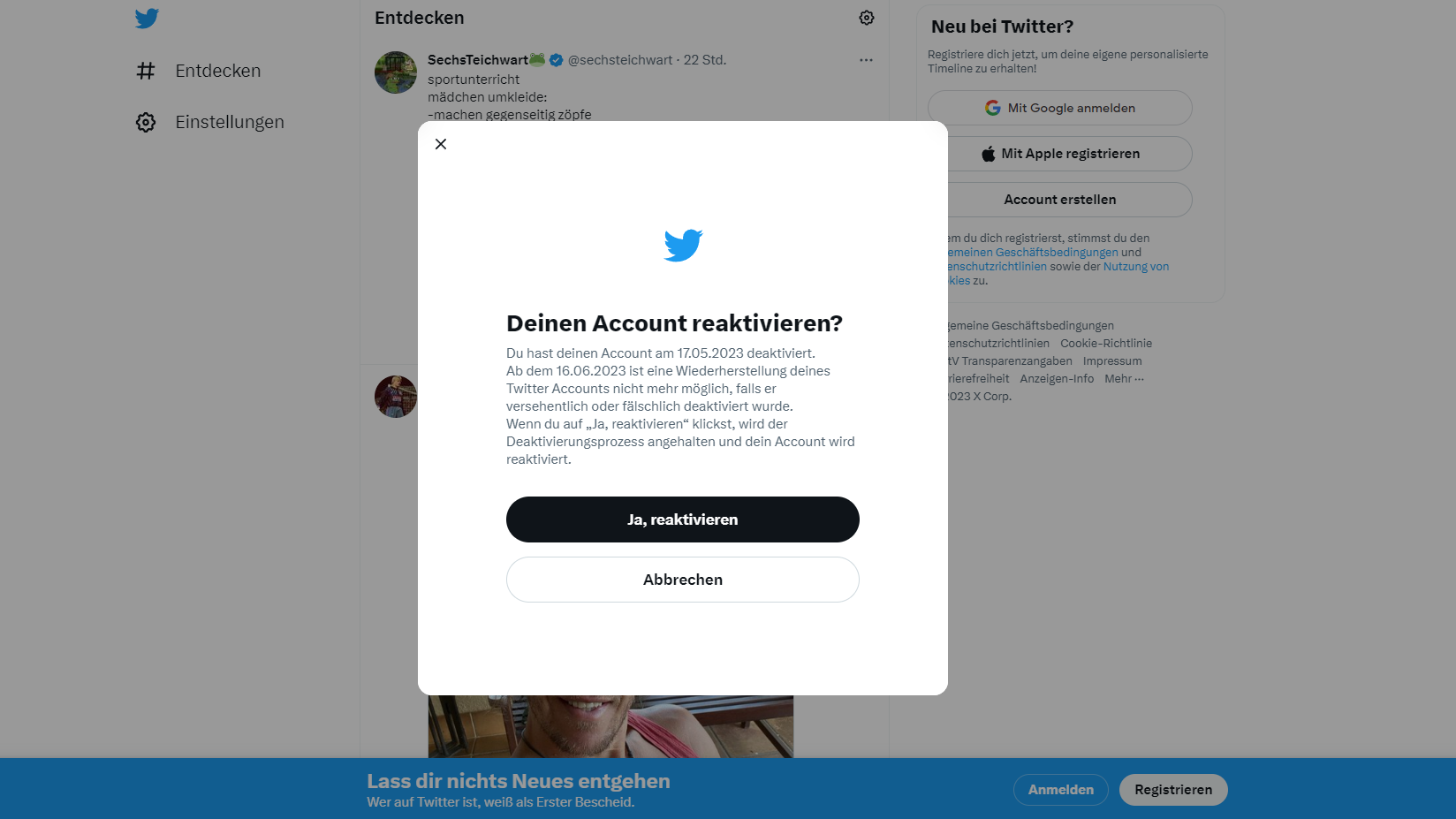 Twitter Account reaktivieren: Simple Anleitung mit Bildern - CHIP