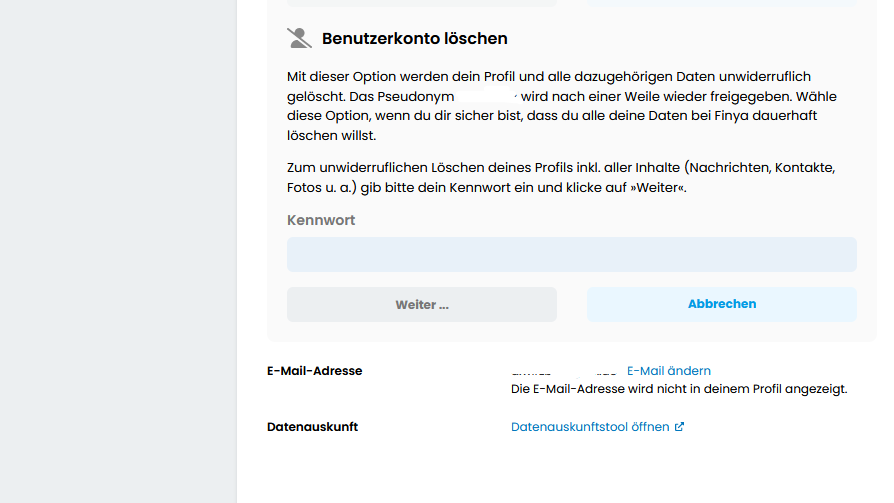 Finya Account löschen: Schritt für Schritt mit Bildern - CHIP