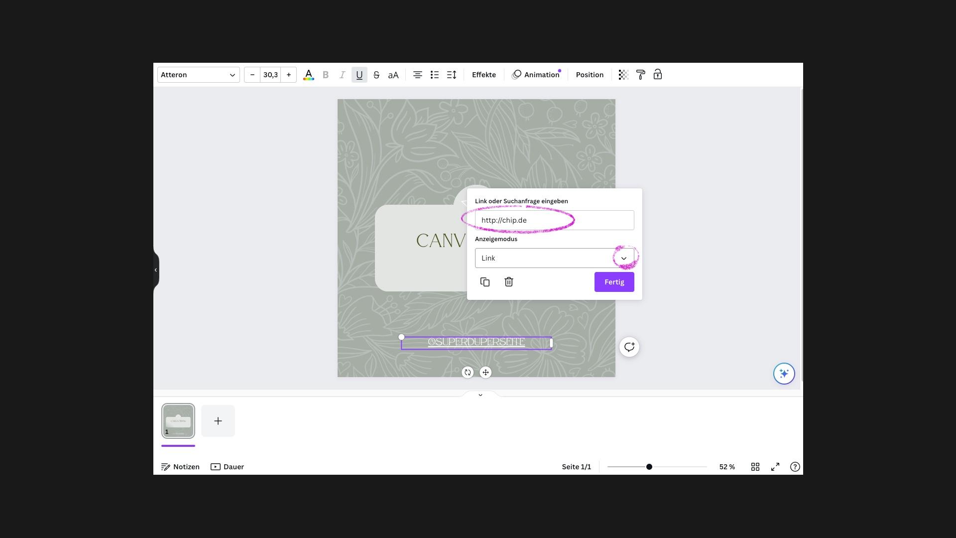 Canva: Link einfügen und löschen - so geht's - CHIP